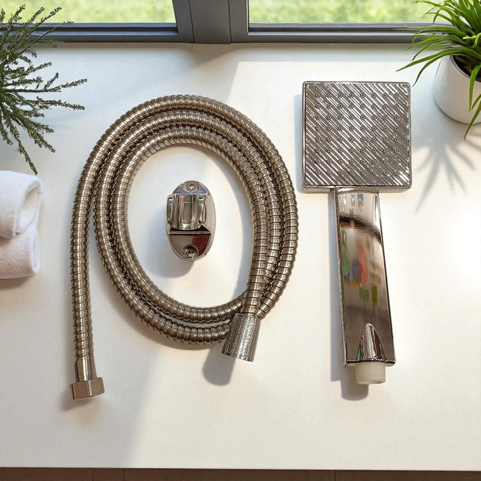 7624 Kit de Ducha Cuadrado 9x22cm (1.5m) - DelSur Importaciones