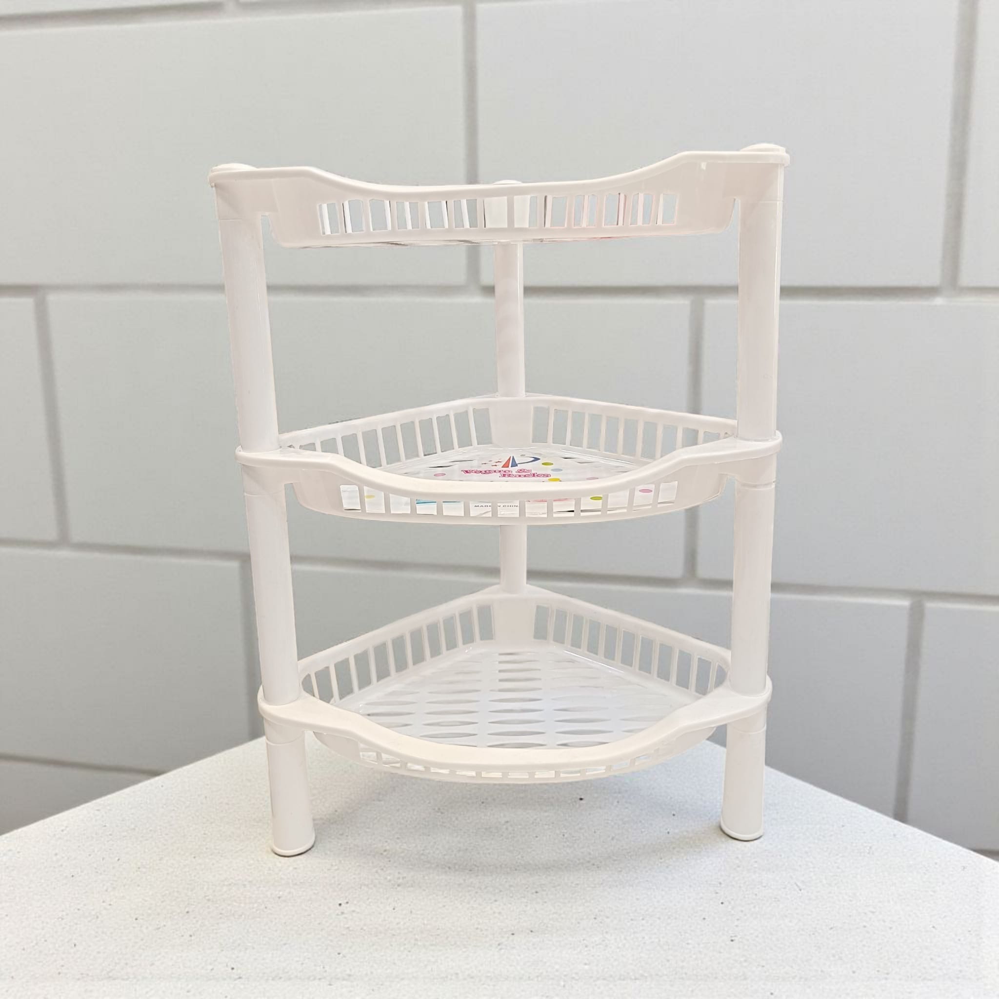 2093 Rack triangular de plástico 3 estantes - DelSur Importaciones